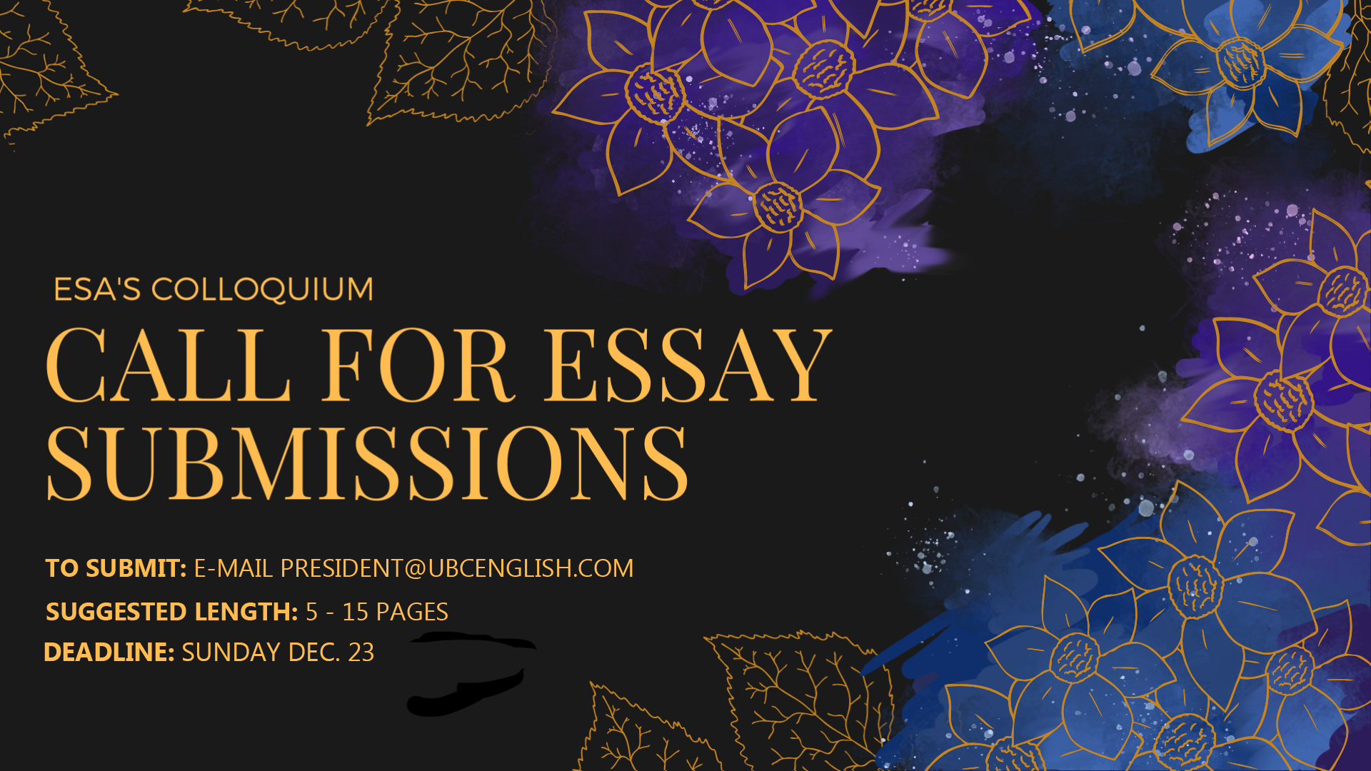 Submit to the 2019 Colloquium! | UBC English Students' Association